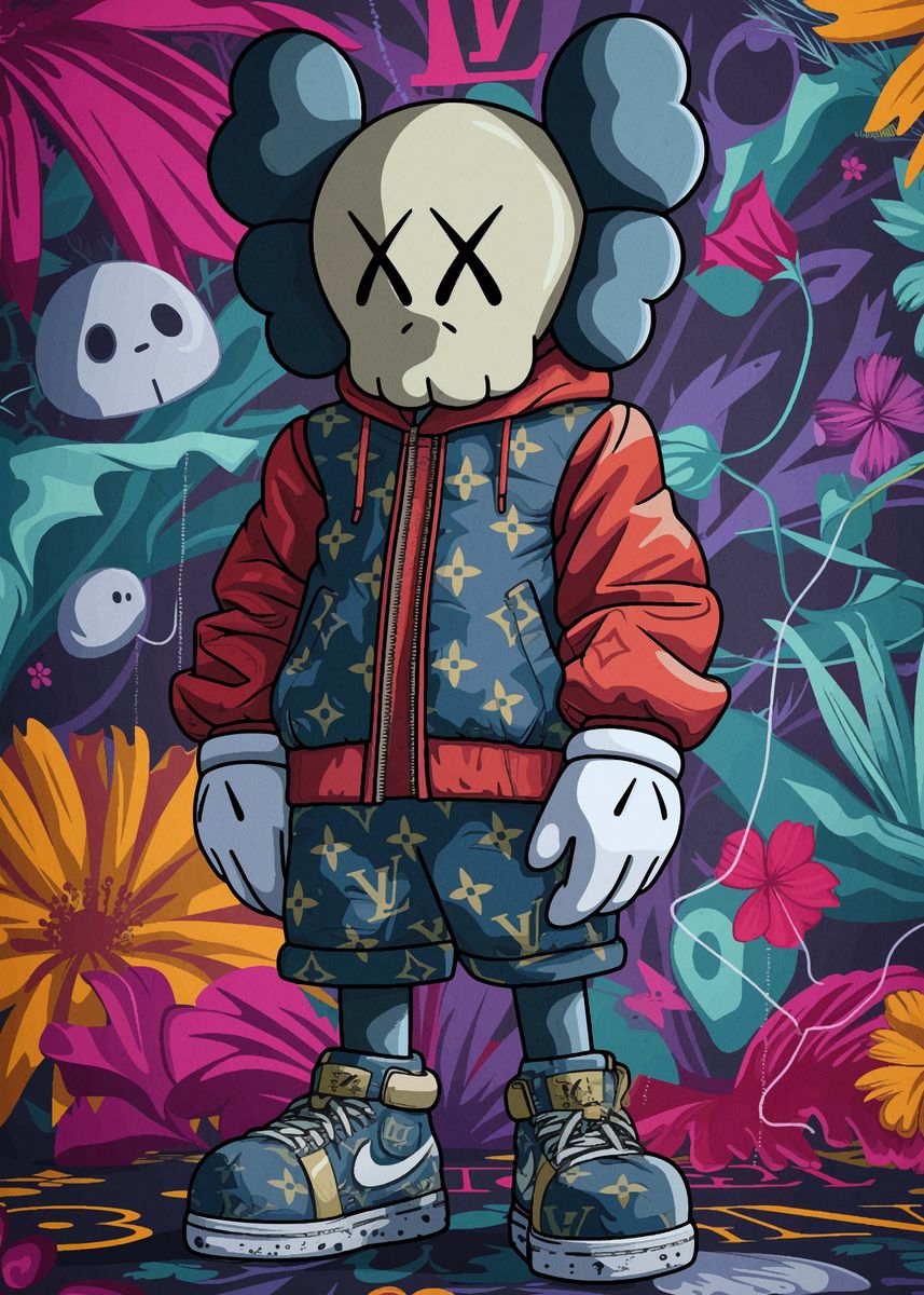 'Hypebeast Kaws Cartoon' Poster, picture, metal print, paint by Animal ...