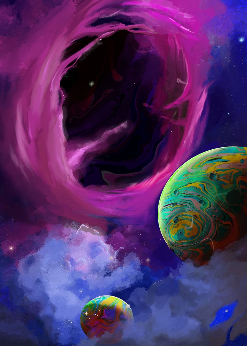 'Into the Void' Poster, picture, metal print, paint by BrushesStrokes ...