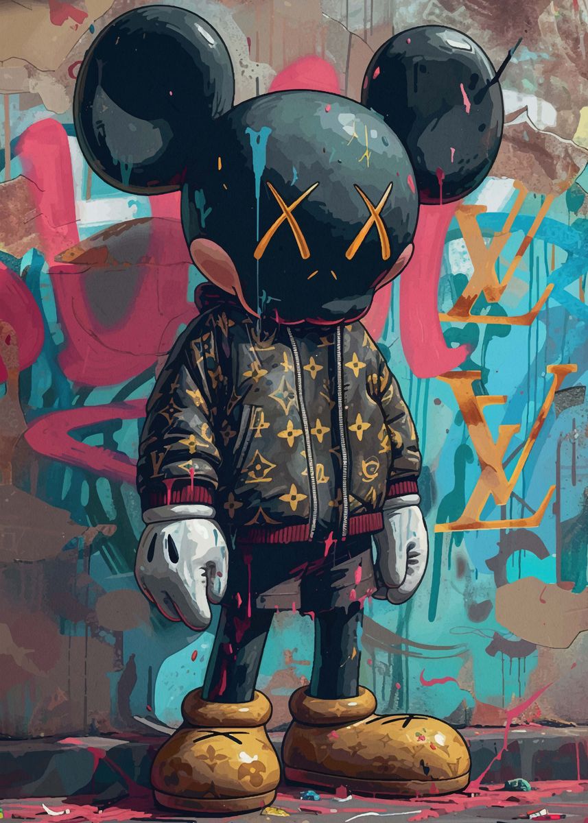 'Hypebeast Kaws Cartoon' Poster, picture, metal print, paint by Ellen ...