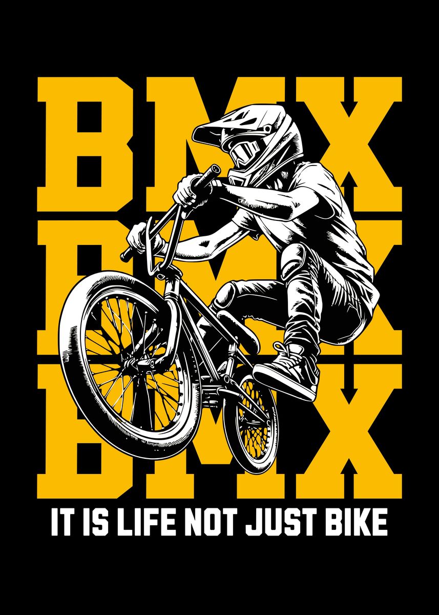 'bmx ' Poster, picture, metal print, paint by du giang | Displate