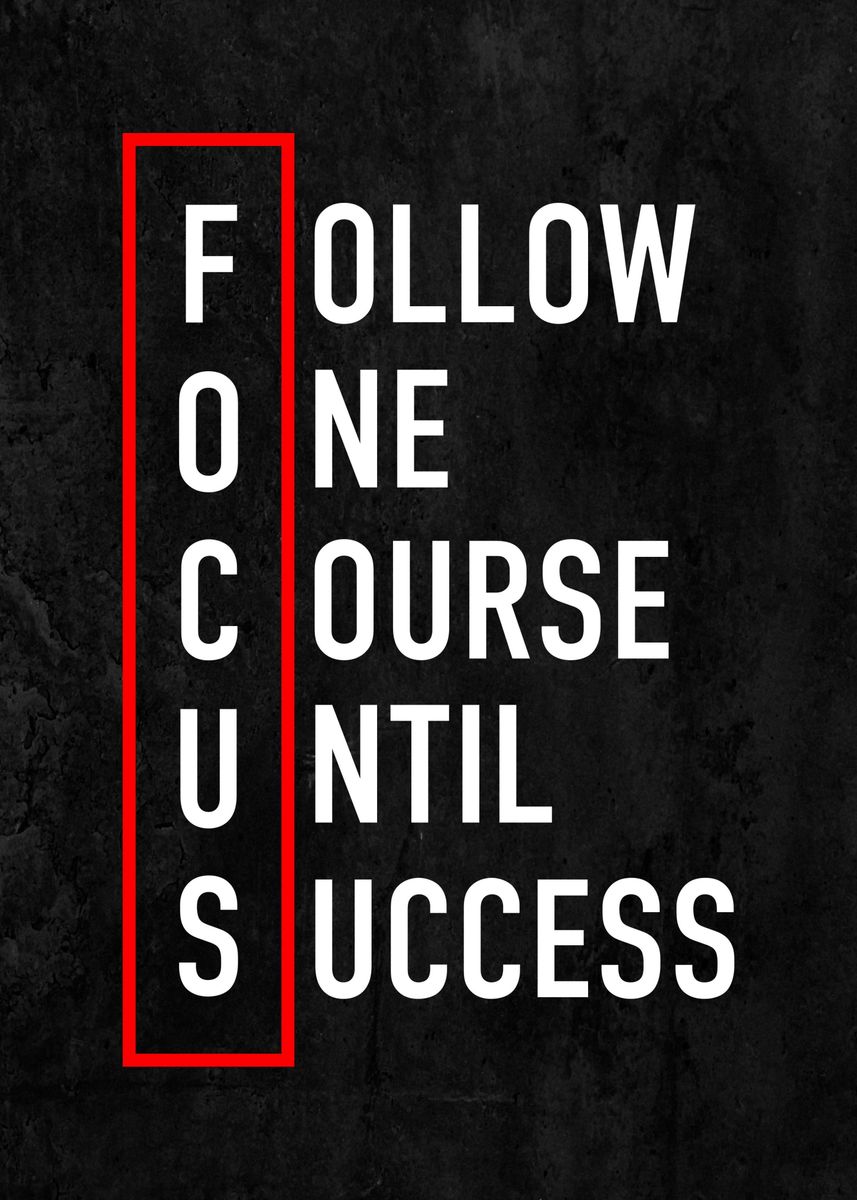 'Focus For Success' Poster, picture, metal print, paint by Life ...