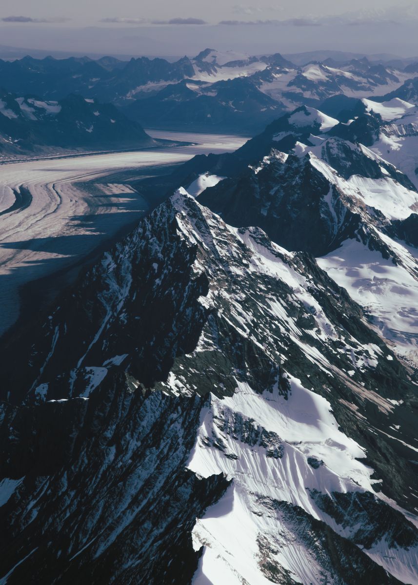 'Alaska Range' Poster, picture, metal print, paint by Hannah Kemp ...