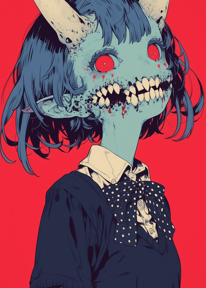 'Demon' Poster, picture, metal print, paint by Tomorrow Artz | Displate