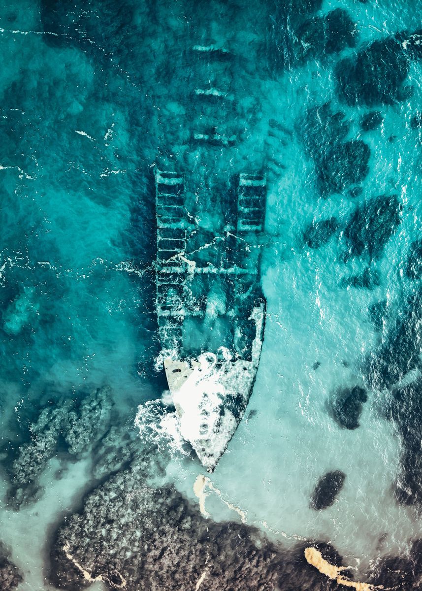 'sea shipwreck' Poster, picture, metal print, paint by Travel Travel ...