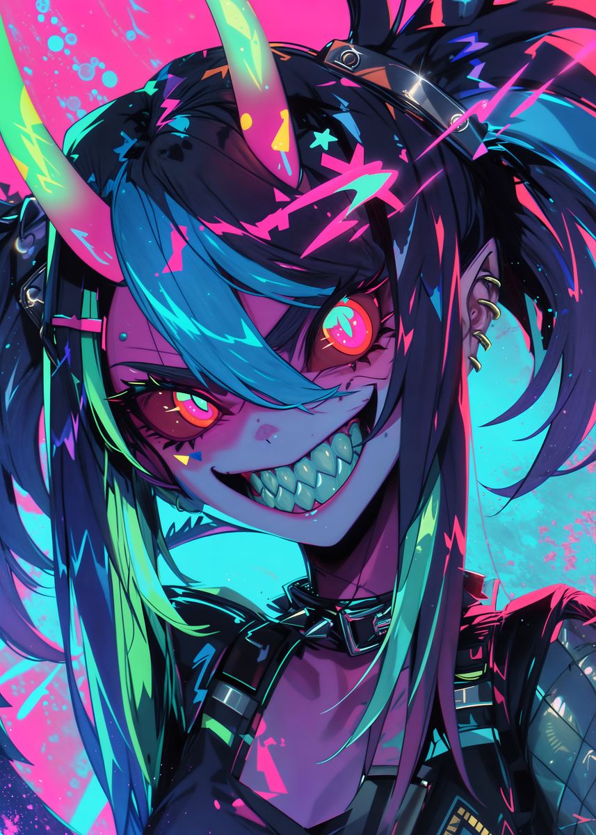 'Red Eyes' Poster, picture, metal print, paint by FusionDesigns | Displate