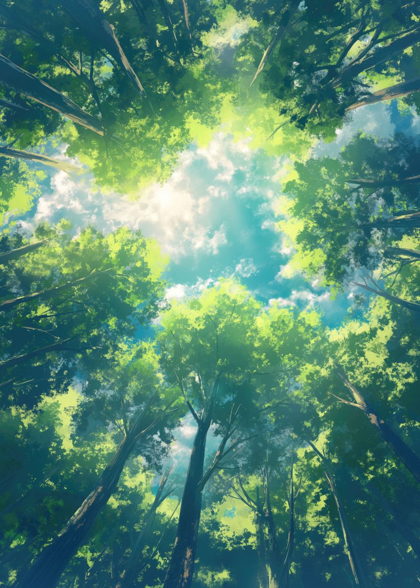 'Beneath The Forest Canopy' Poster, picture, metal print, paint by ...