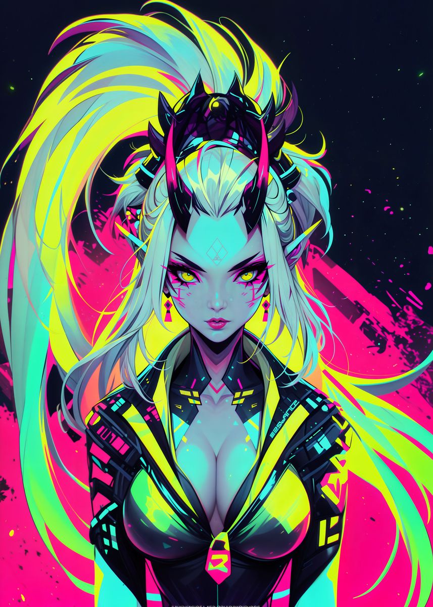 'Devil Goddess' Poster, picture, metal print, paint by FusionDesigns | Displate