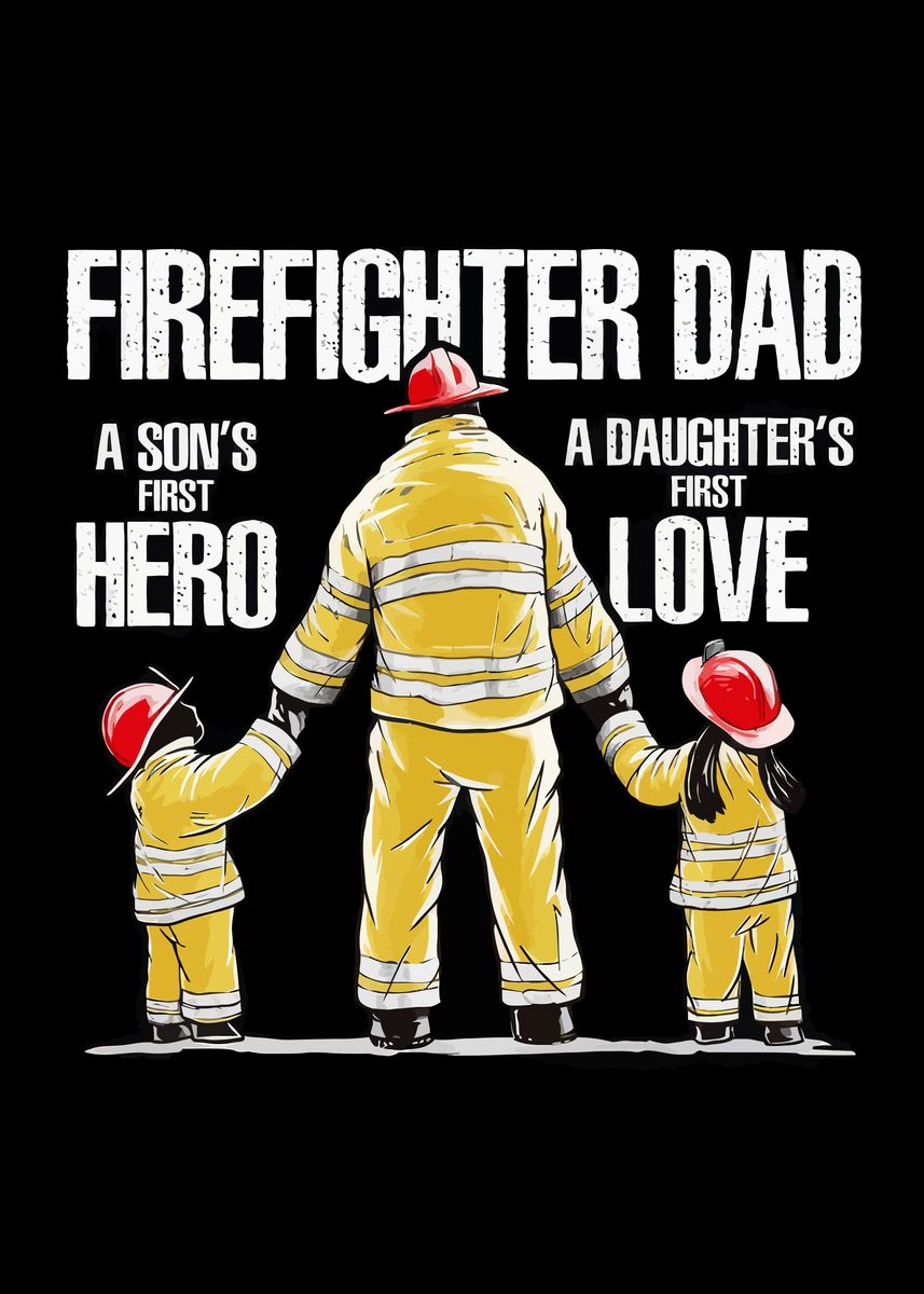 'Firefighter Gift' Poster, picture, metal print, paint by Tiago Lay ...