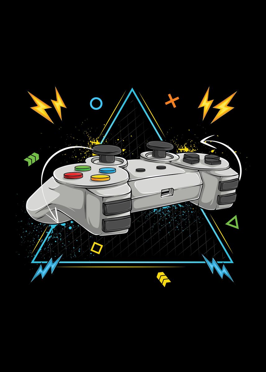 'Triangle Console Game' Poster, picture, metal print, paint by Takanome ...