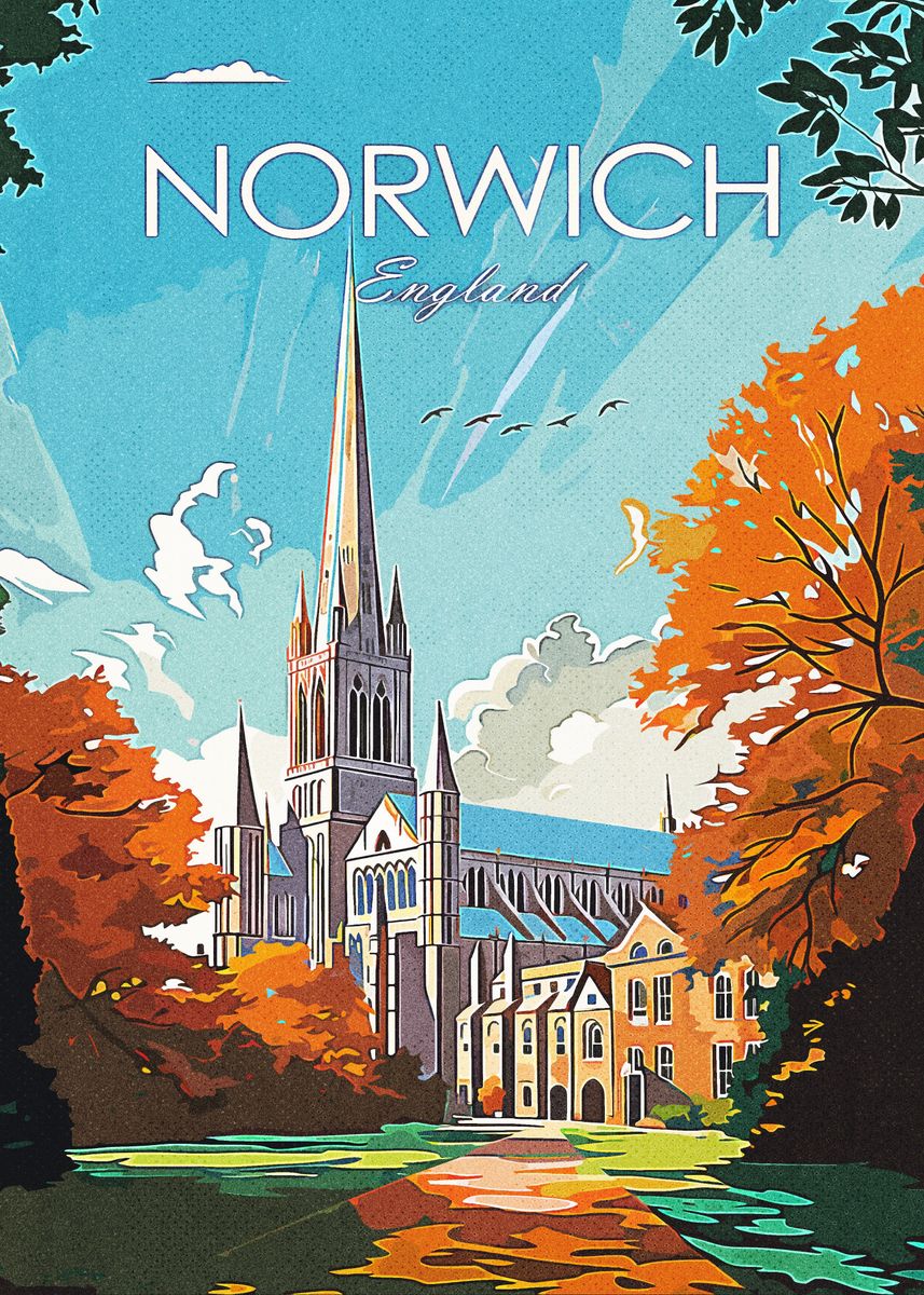 'Norwich Travel' Poster, picture, metal print, paint by Nguyen Duc Hieu ...