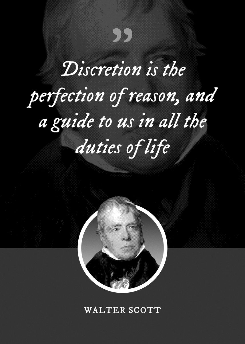 'Discretion is the' Poster, picture, metal print, paint by Syahrasi ...