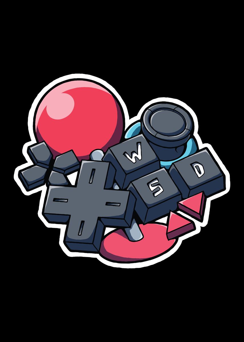 'Console Keyboard game' Poster, picture, metal print, paint by Takanome ...