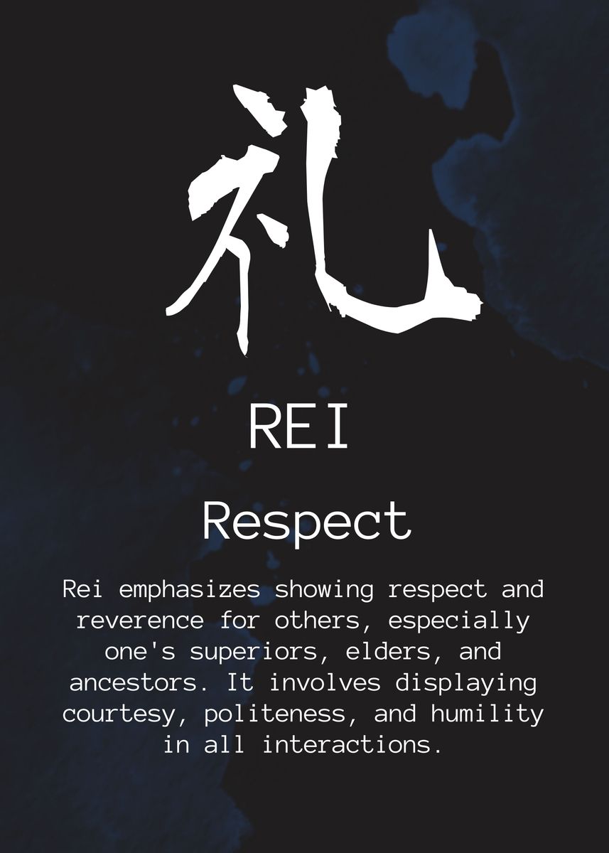 'REI Bushido Code Black' Poster, picture, metal print, paint by Nandita ...