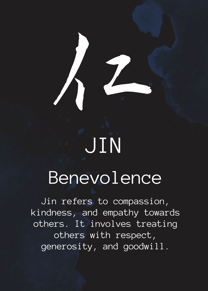 'JIN Bushido Code Black' Poster, picture, metal print, paint by Nandita ...