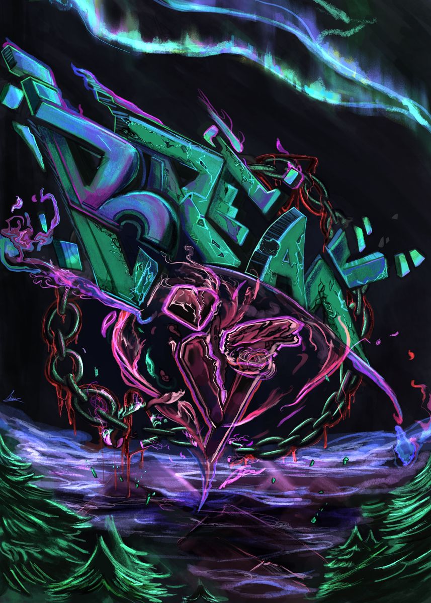 'Breaking Cycles' Poster, picture, metal print, paint by Daniel Acree ...