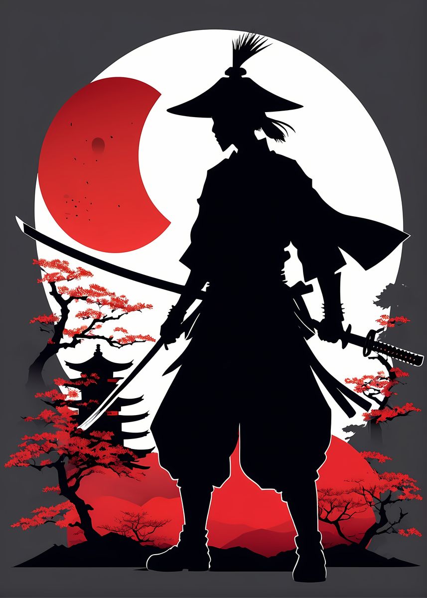 'Japanese Samurai' Poster, picture, metal print, paint by Gon Poster ...