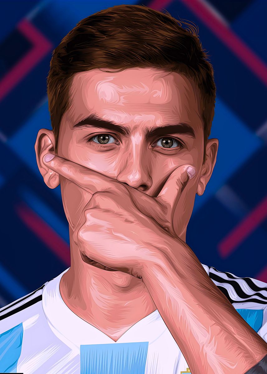 'paulo dybala portrait' Poster, picture, metal print, paint by metro ...