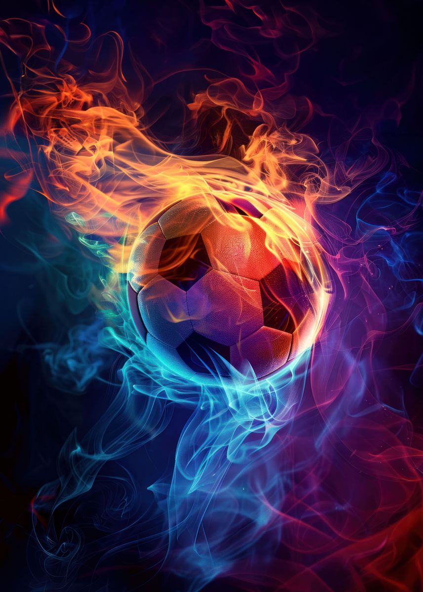 'Fiery Match' Poster, picture, metal print, paint by jodotodesign ...