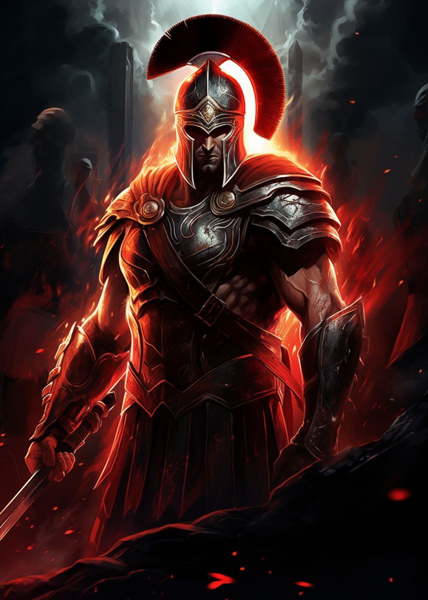 'spartan warrior' Poster, picture, metal print, paint by Conor Ochoa ...