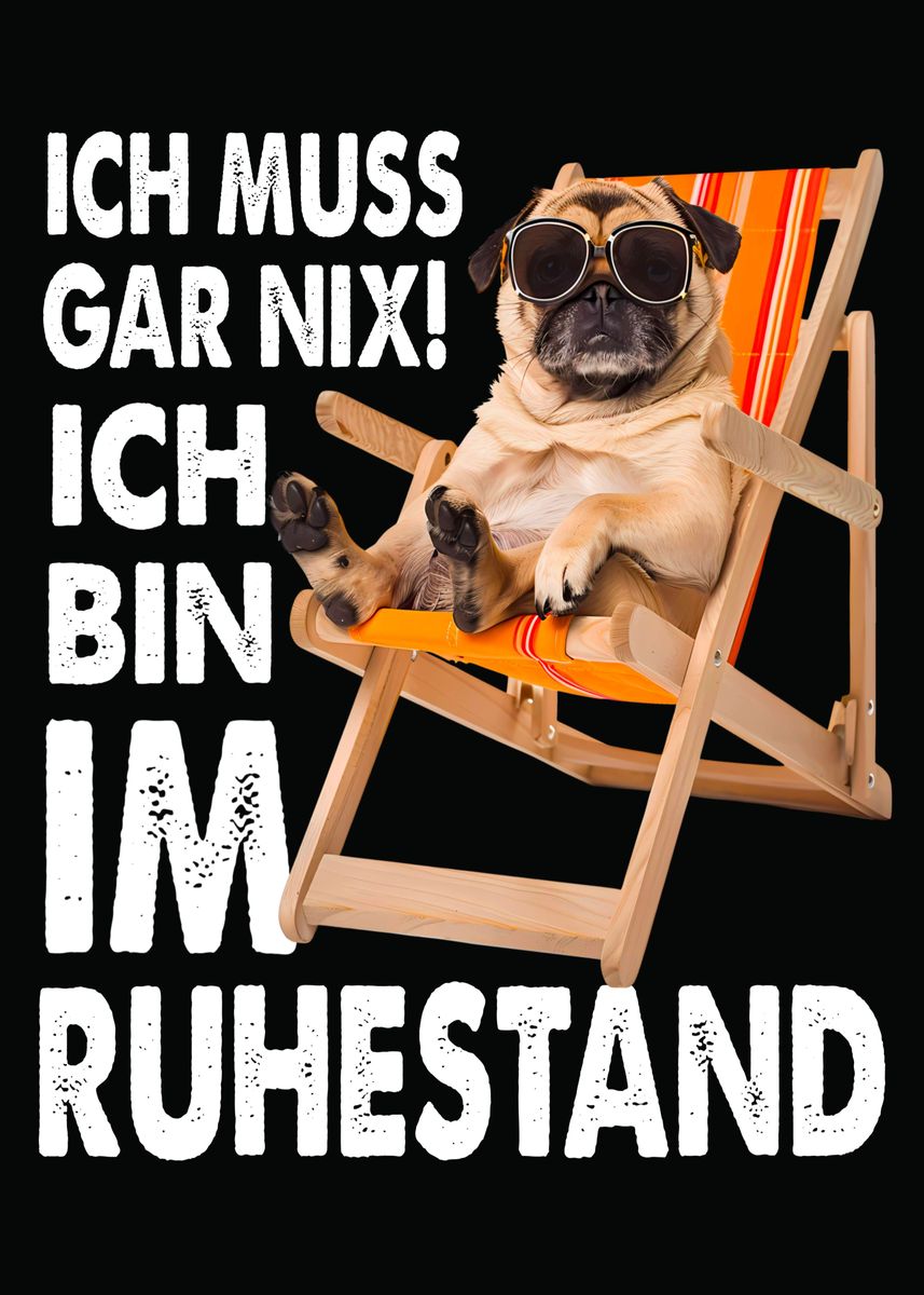 'Ruhestand Renter Rente' Poster, picture, metal print, paint by Henning ...