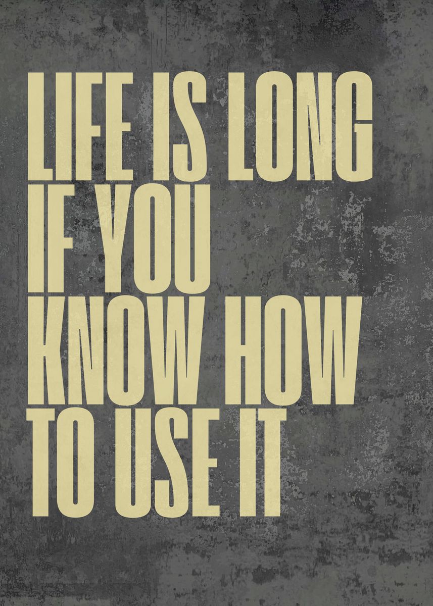 'seneca Shortness of Life' Poster, picture, metal print, paint by metro ...