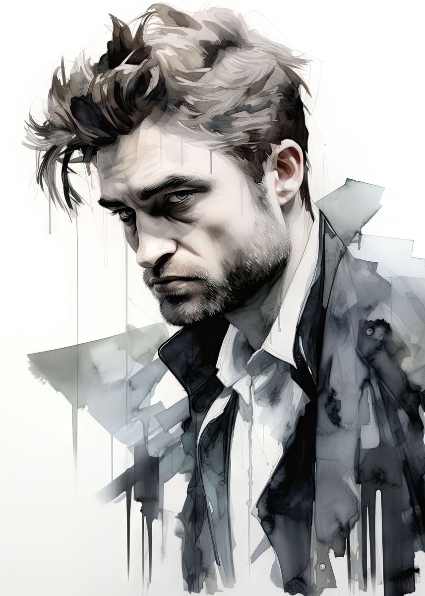 'Robert Pattinson' Poster, picture, metal print, paint by Jerhus | Displate