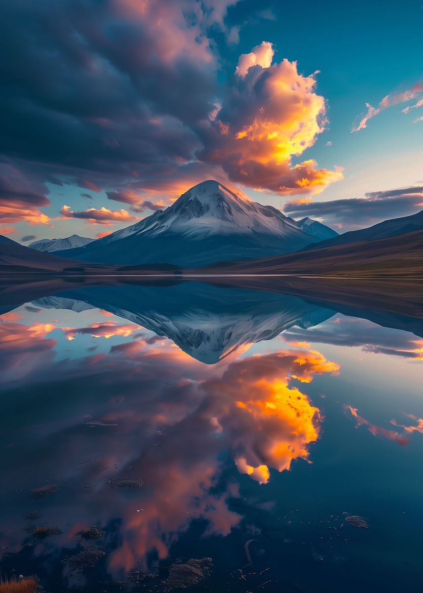 'Reflected Mountain Majesty' Poster, picture, metal print, paint by ...