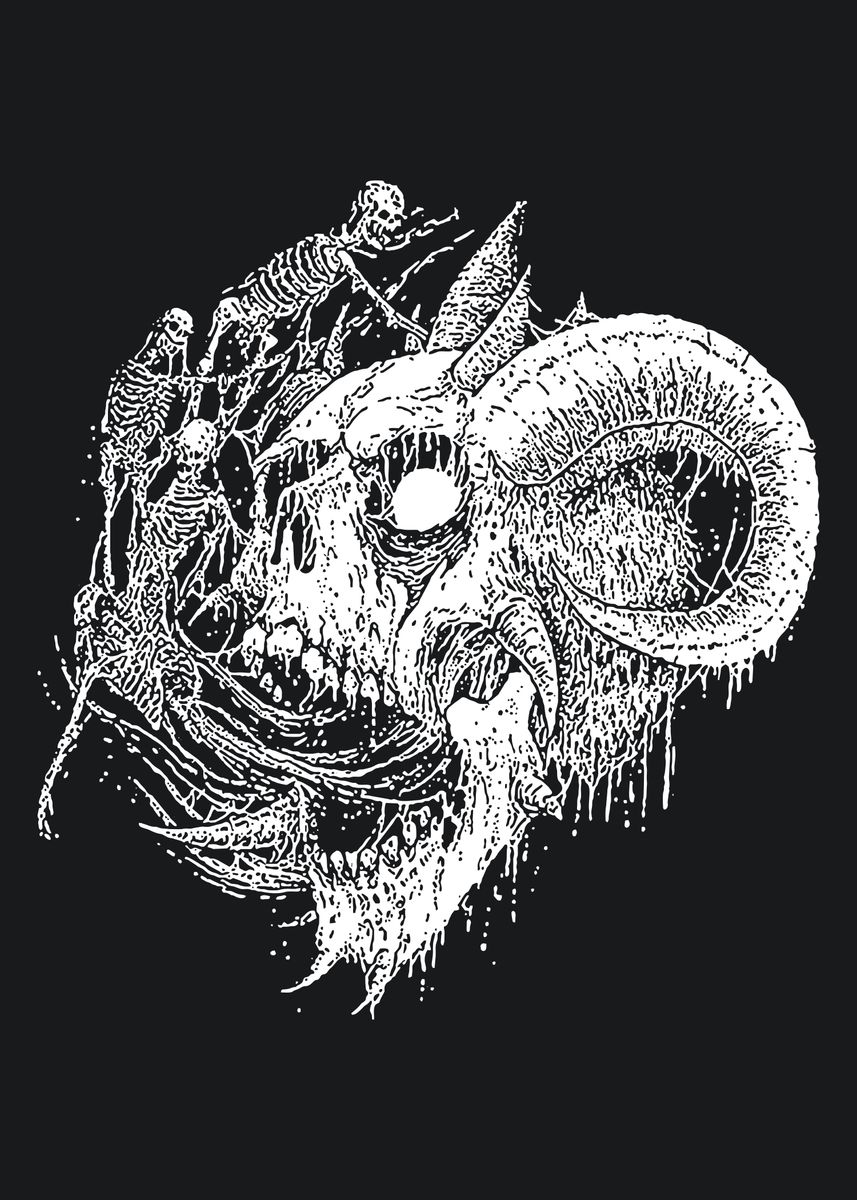 'grindcore' Poster, picture, metal print, paint by supergaff | Displate