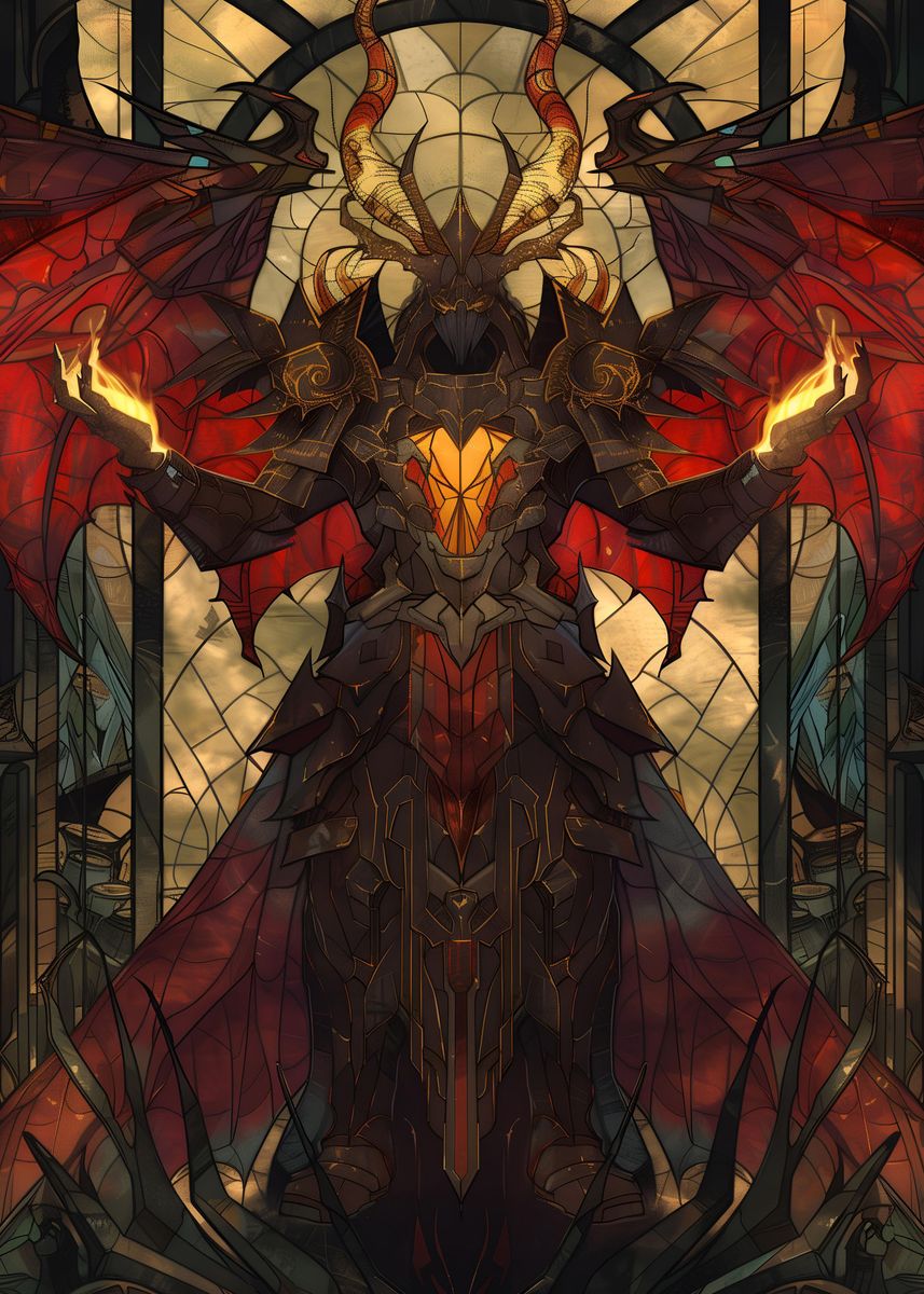 'Demon prince' Poster, picture, metal print, paint by Iwoko | Displate