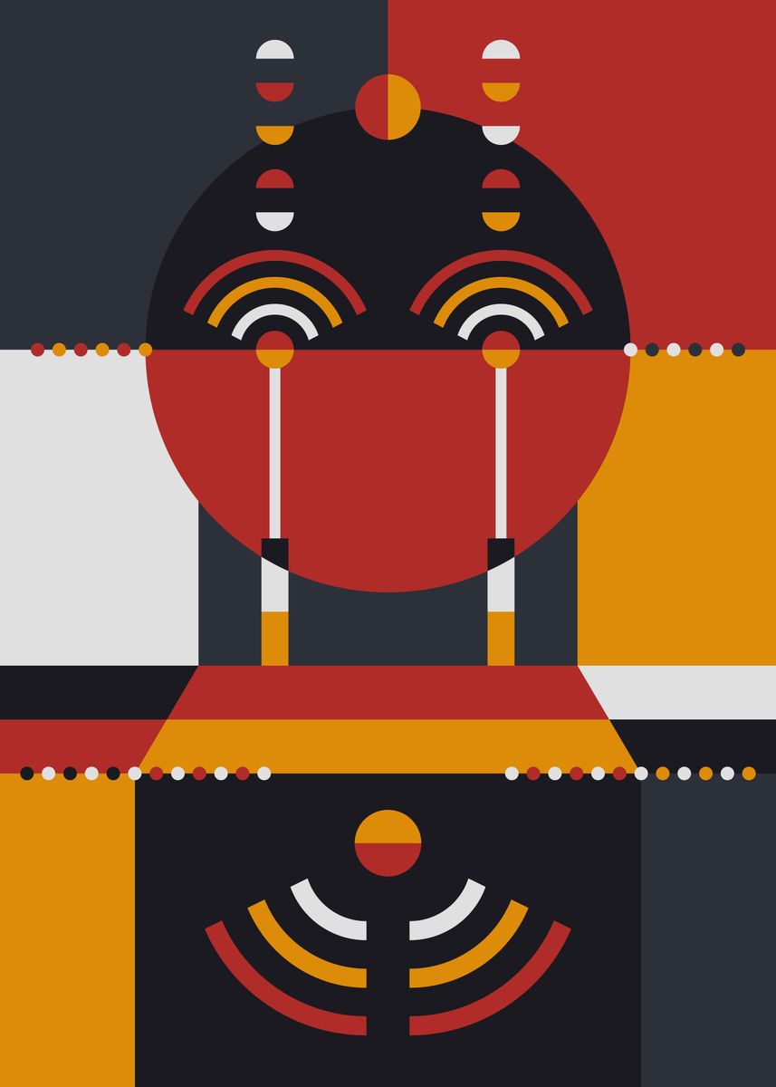 'Abstract wireless router' Poster, picture, metal print, paint by ...