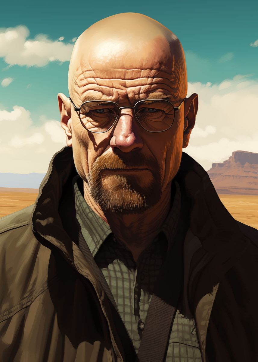 'Walter White' Poster, picture, metal print, paint by Space Art | Displate