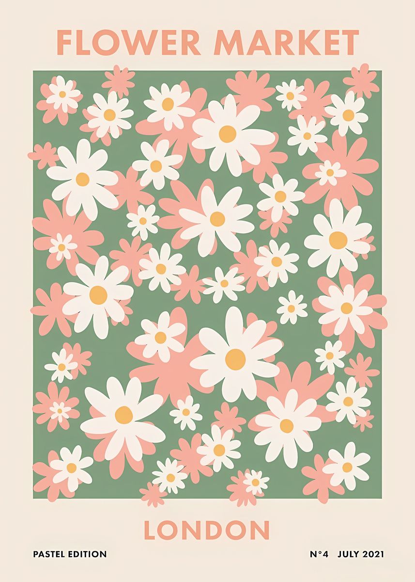 'London Flower Market' Poster, picture, metal print, paint by Indra ...