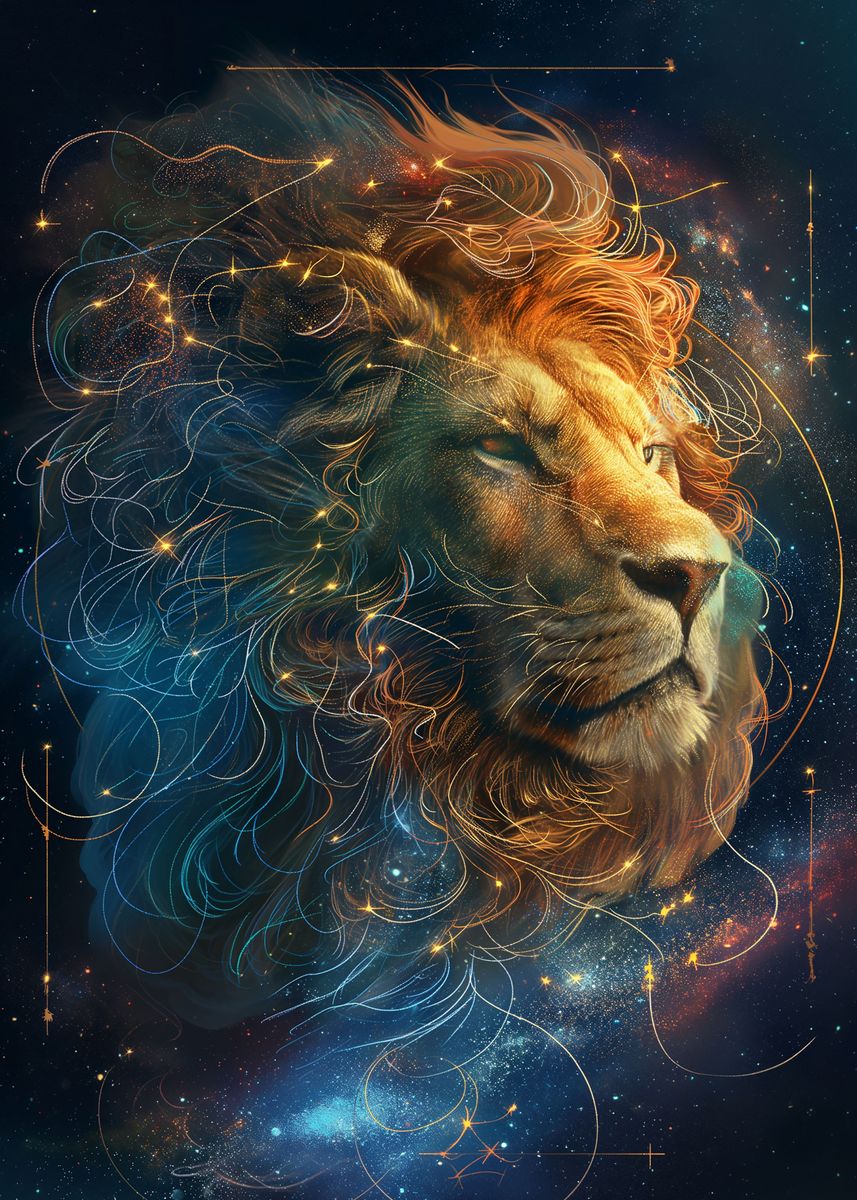 'Leo' Poster, picture, metal print, paint by Kitty Bern | Displate