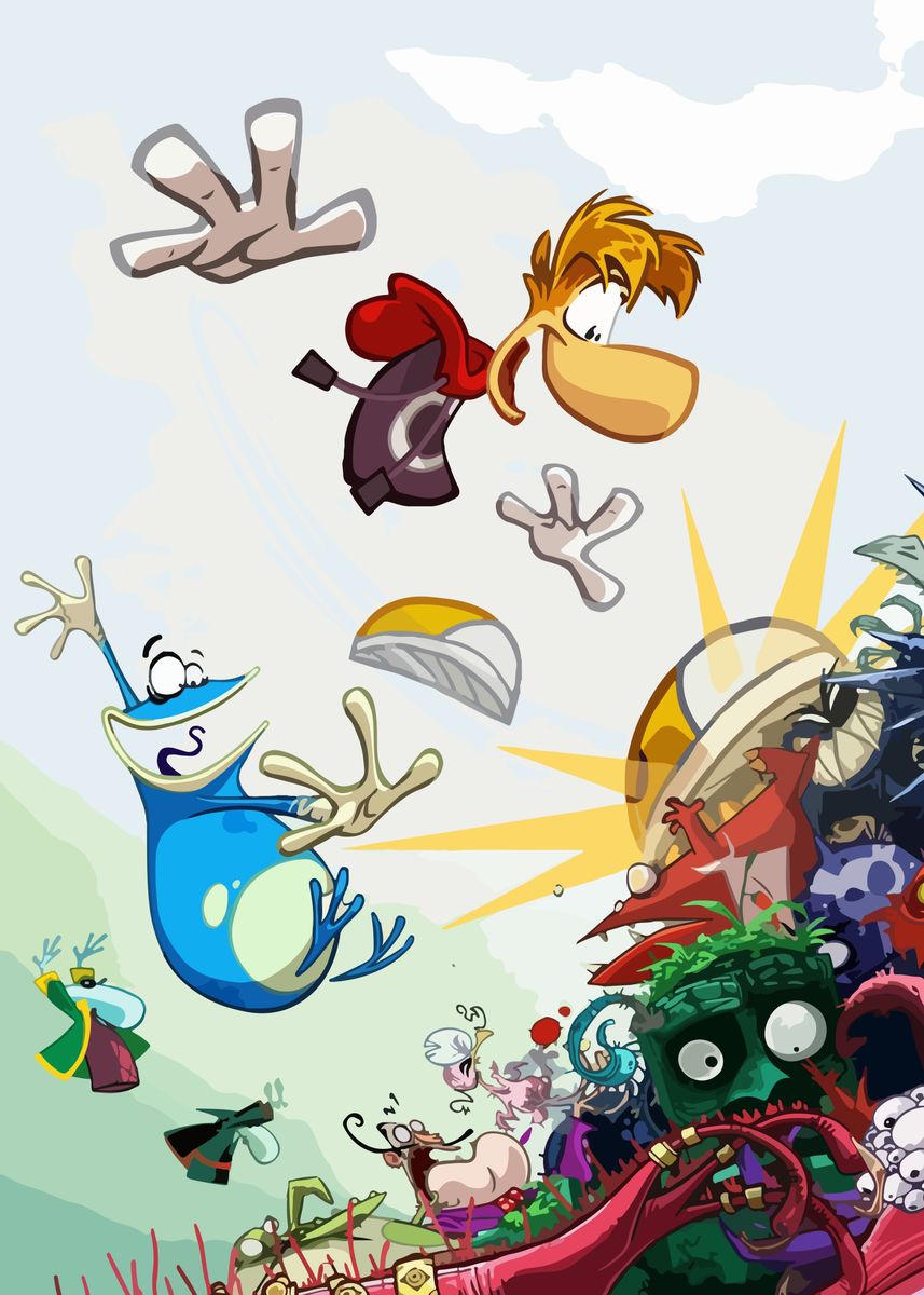 'Rayman' Poster, picture, metal print, paint by Rokki | Displate
