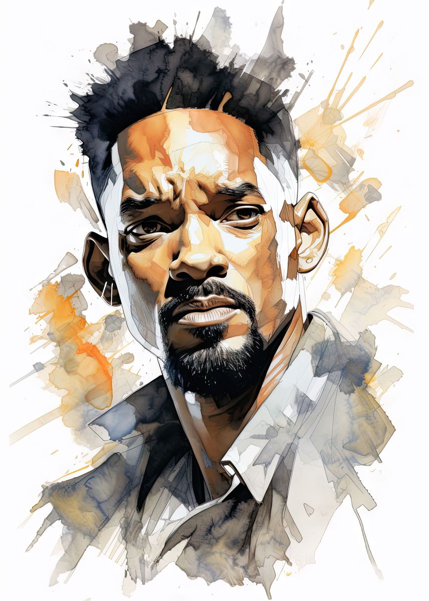 'Will Smith' Poster, picture, metal print, paint by Jerhus | Displate