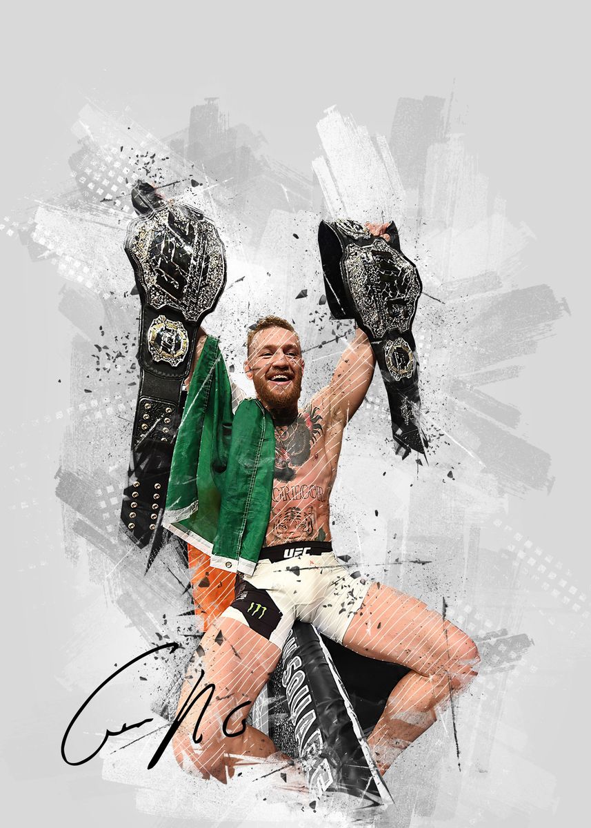 'Conor McGregor ' Poster, picture, metal print, paint by SA KE | Displate