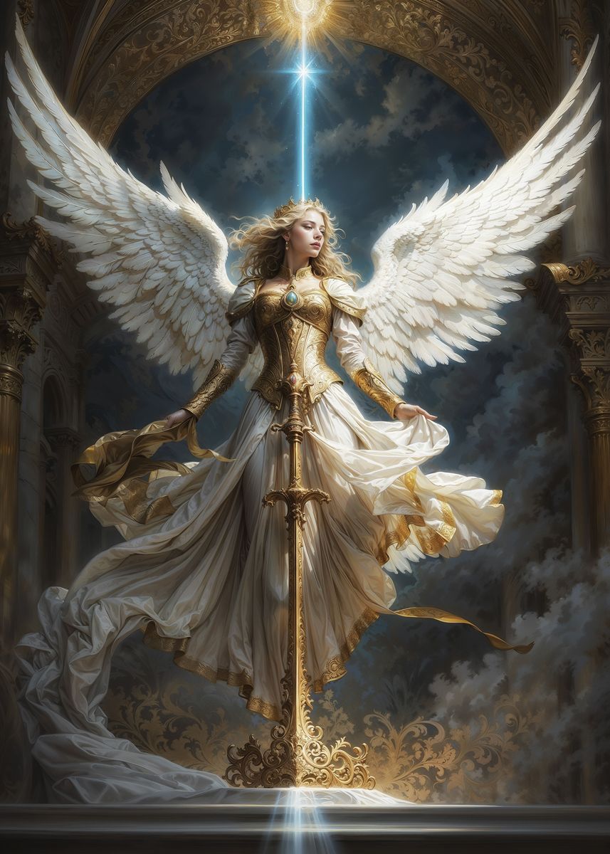 'Divine Archangel' Poster, picture, metal print, paint by Alice White ...