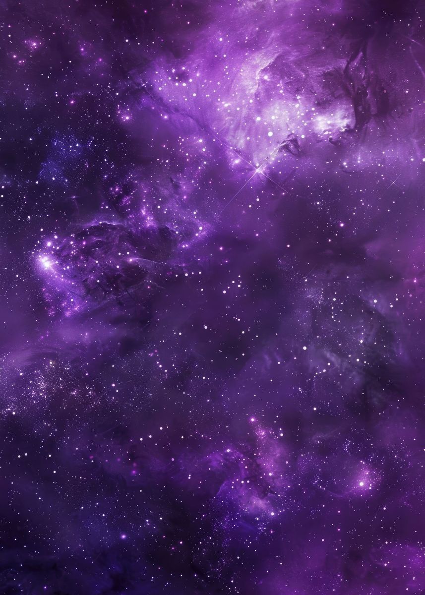 'Purple Galaxy' Poster, picture, metal print, paint by Jan | Displate