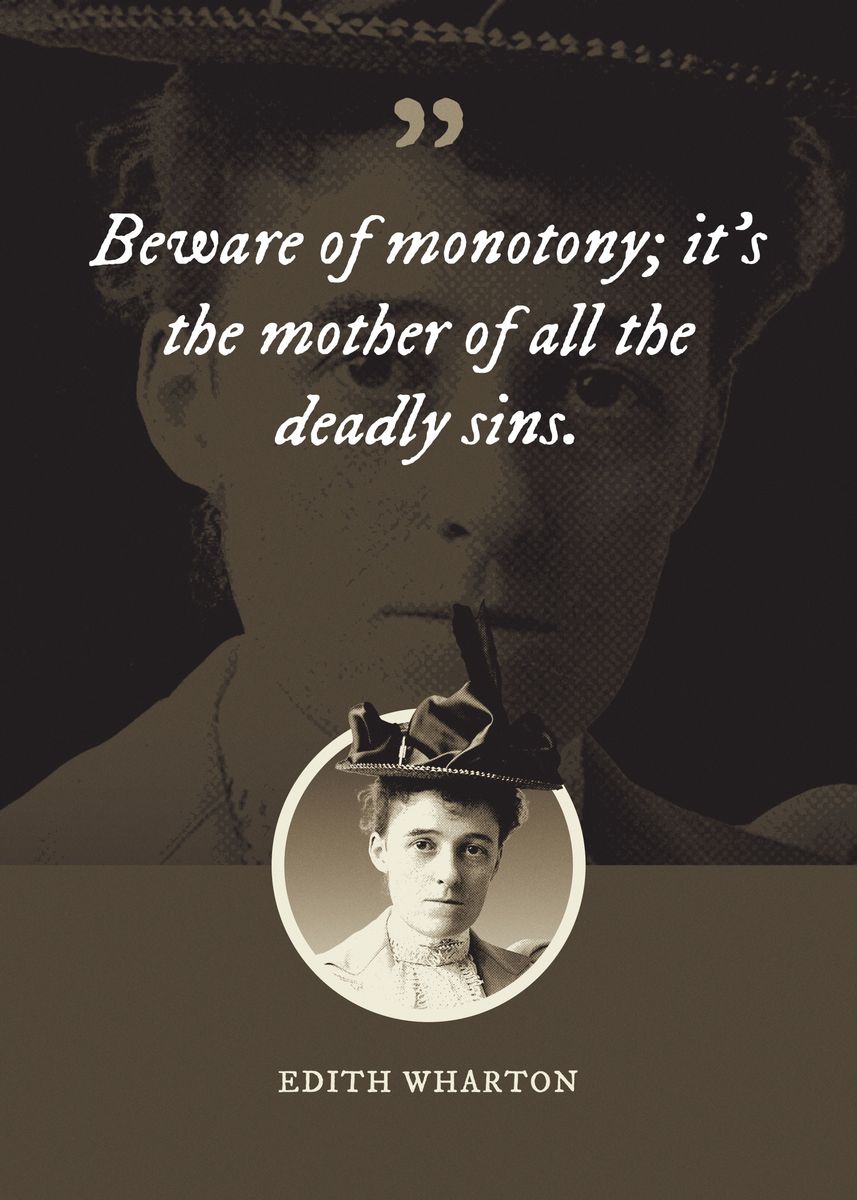 'Beware of monotony its' Poster, picture, metal print, paint by ...