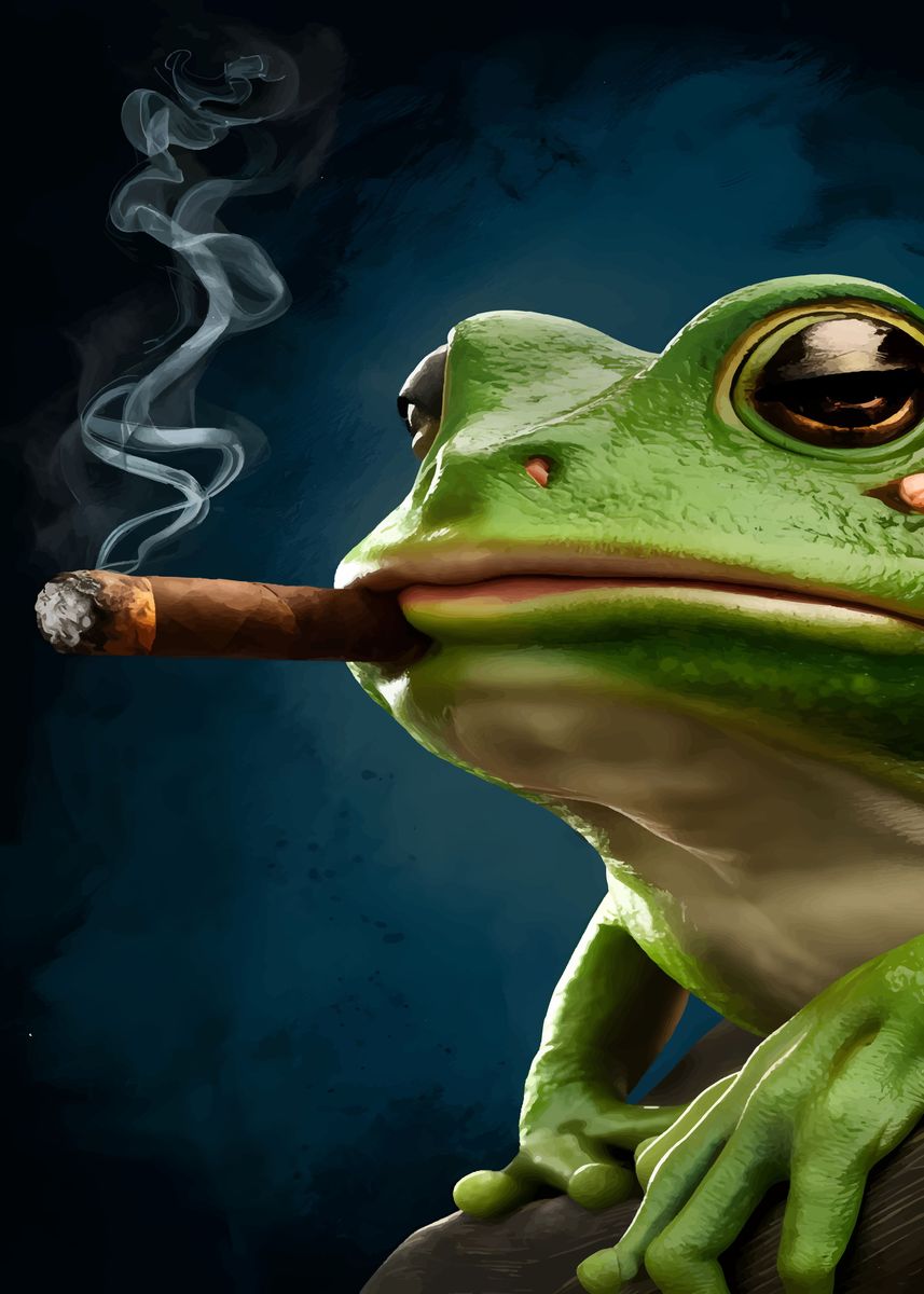 'Frog godfather' Poster, picture, metal print, paint by best art | Displate