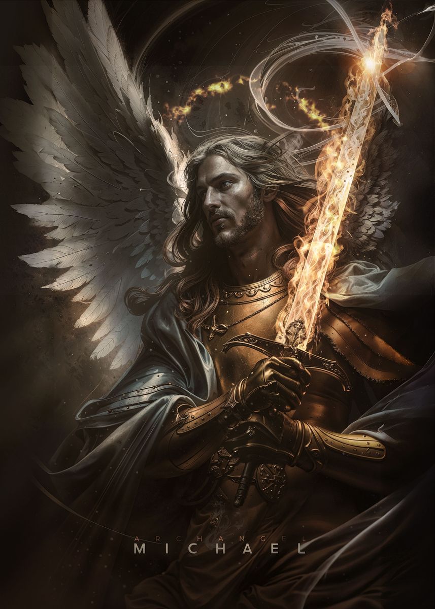 'Archangel Michael' Poster, picture, metal print, paint by Bruno Macedo ...