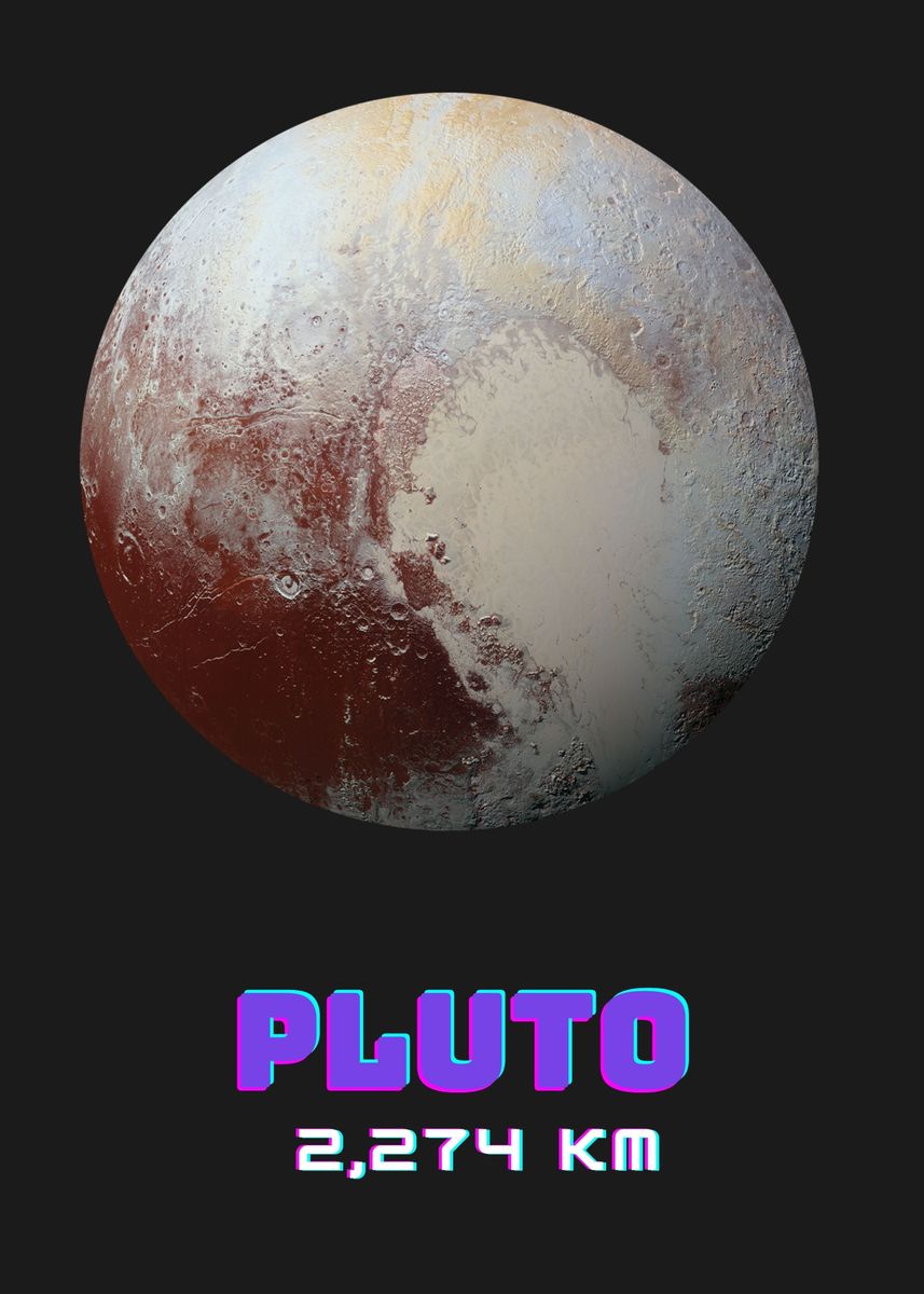 'Pluto the Dwarf Planet' Poster, picture, metal print, paint by thoif ...