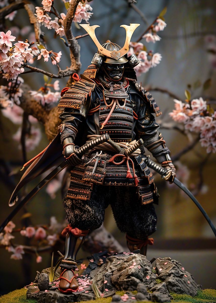 'Historic Samurai Miniature' Poster, picture, metal print, paint by ...