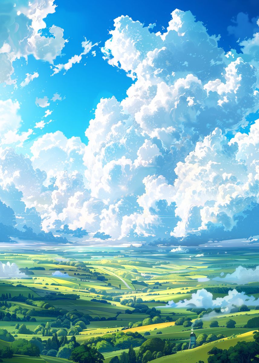 'English Countryside' Poster, picture, metal print, paint by Hristiyana ...