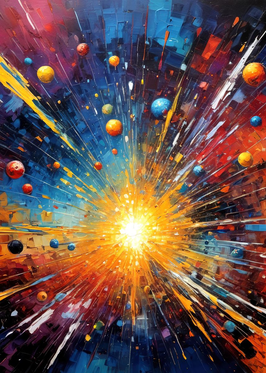 'Geom Art 04' Poster, picture, metal print, paint by Klara Acel | Displate