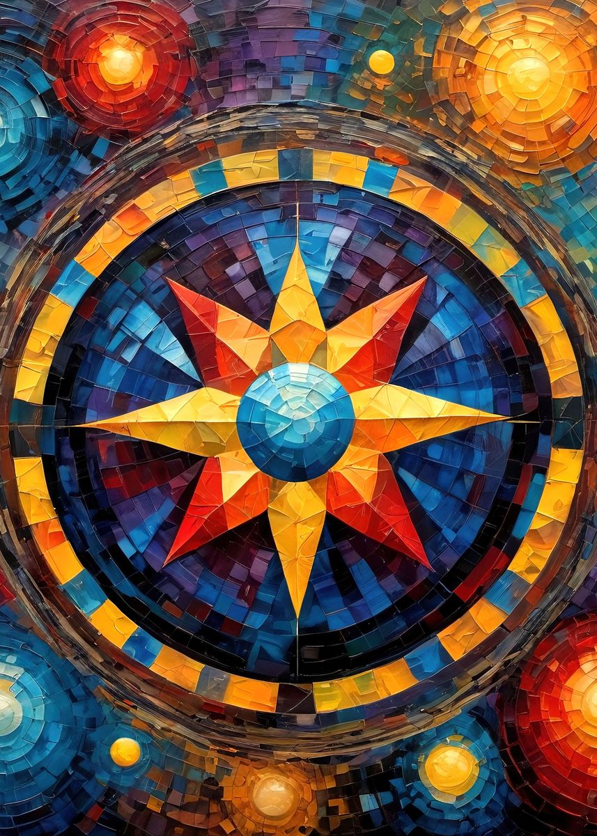 'Geom Art 07' Poster, picture, metal print, paint by Klara Acel | Displate