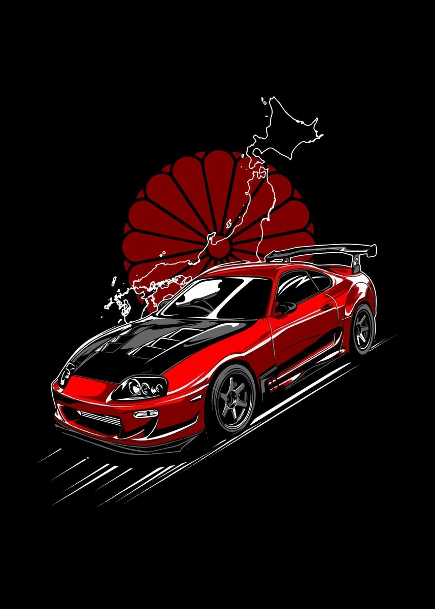 'Japanese Supra Mk' Poster, picture, metal print, paint by Alex Morgan ...