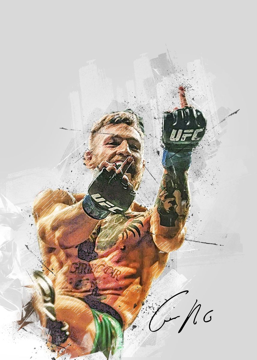 'Conor McGregor ' Poster, picture, metal print, paint by SA KE | Displate