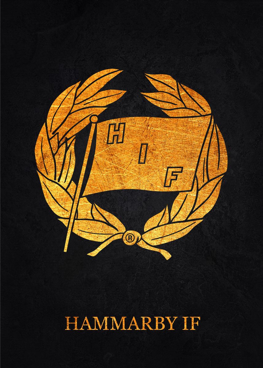 'Hammarby IF Golden' Poster, picture, metal print, paint by Elvira A ...