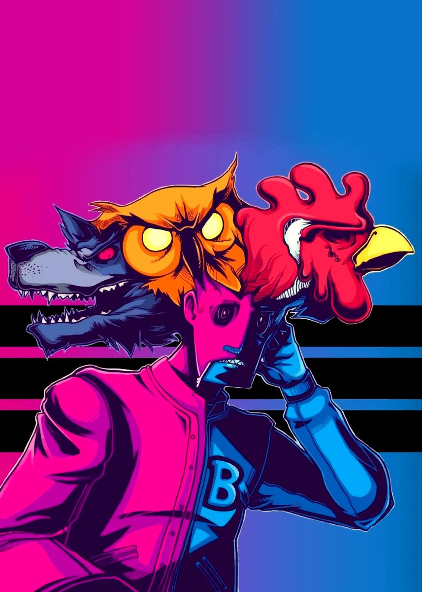 'Hotline Miami' Poster, picture, metal print, paint by albran karan ...